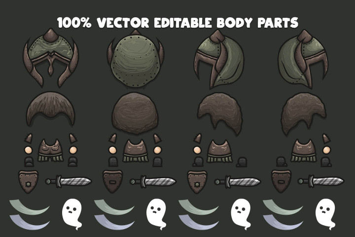 Free Warrior 4-direction Character Sprites - CraftPix.net