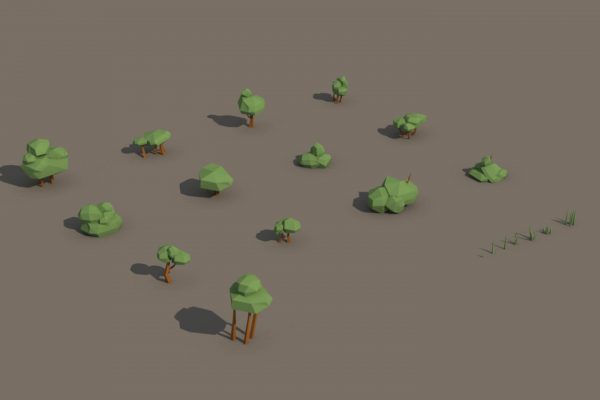 Free Bush 3D Low Poly Models - CraftPix.net