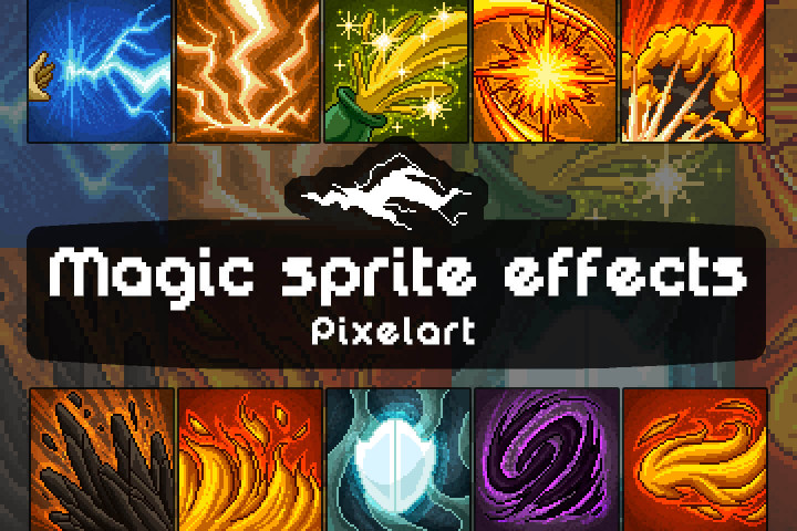 Pixel Art Magic Sprite Effects and Icons Pack - CraftPix.net