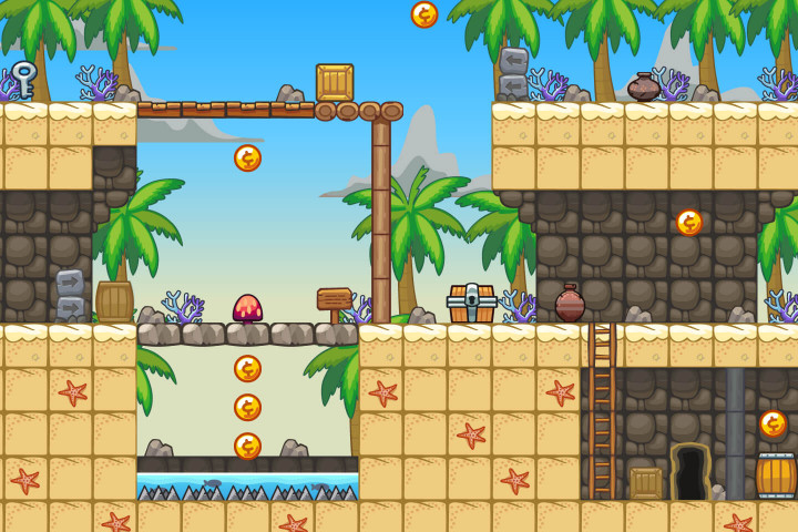 Beach Area Platformer 2D Tileset - CraftPix.net