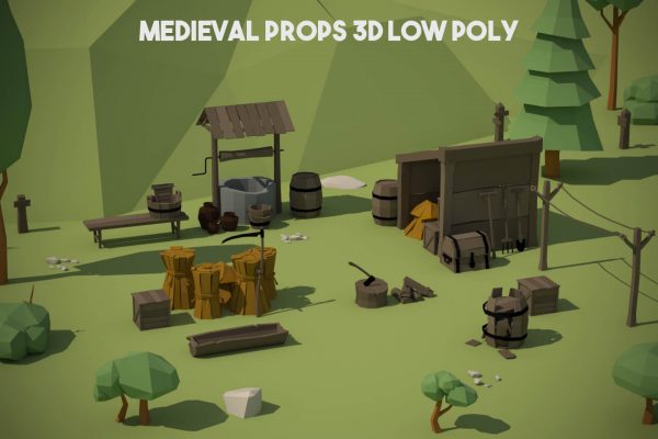 Free Medieval 3D People Low Poly Models - CraftPix.net