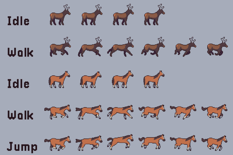 Animal Sprite Sheets Pixel Art Pack - CraftPix.net Animal Sprite Sheets Pixel Art Pack - CraftPix.net