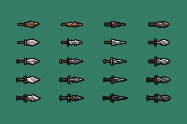 Dagger 2D Weapon Pack - CraftPix.net