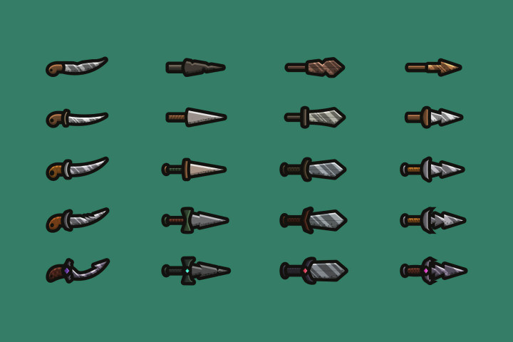 Dagger 2D Weapon Pack - CraftPix.net