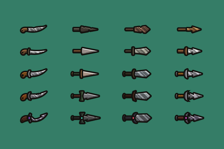 Dagger 2D Weapon Pack - CraftPix.net