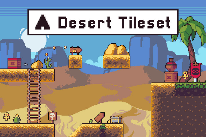 Desert 2D Tileset Pixel Art - CraftPix.net