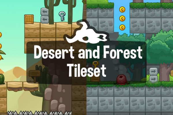 Desert and Forest 2D Platformer Tileset - CraftPix.net