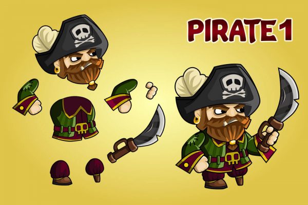 Free 2D Pirate Character Sprites - CraftPix.net
