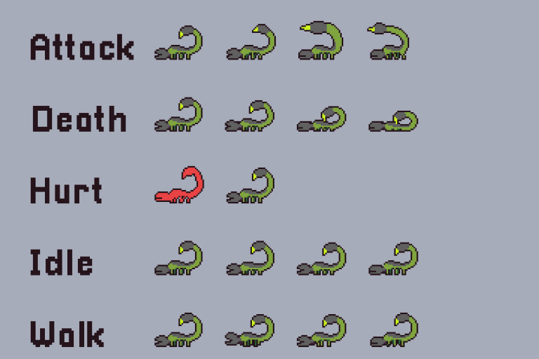 Free Desert Enemy Sprite Sheets Pixel Art - CraftPix.net
