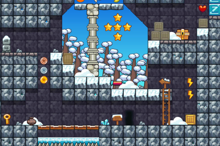 Snow Platformer 2D Game Tileset - CraftPix.net
