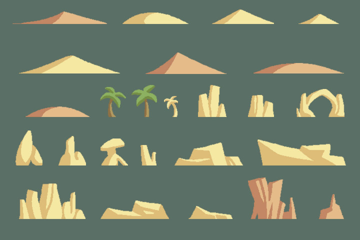 Desert Pixel Art Environment Assets Pack - CraftPix.net