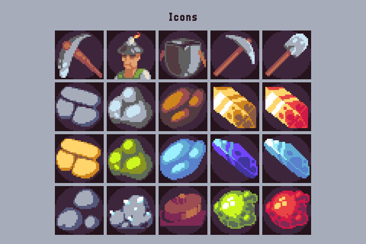 Mining Game Assets Pixel Art Pack - CraftPix.net