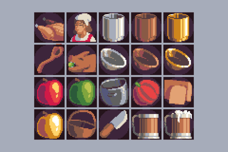 Cookery Game Assets Pixel Art Pack - CraftPix.net