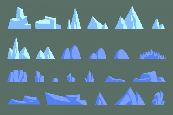 Frozen Pixel Art Environment Assets Pack - CraftPix.net