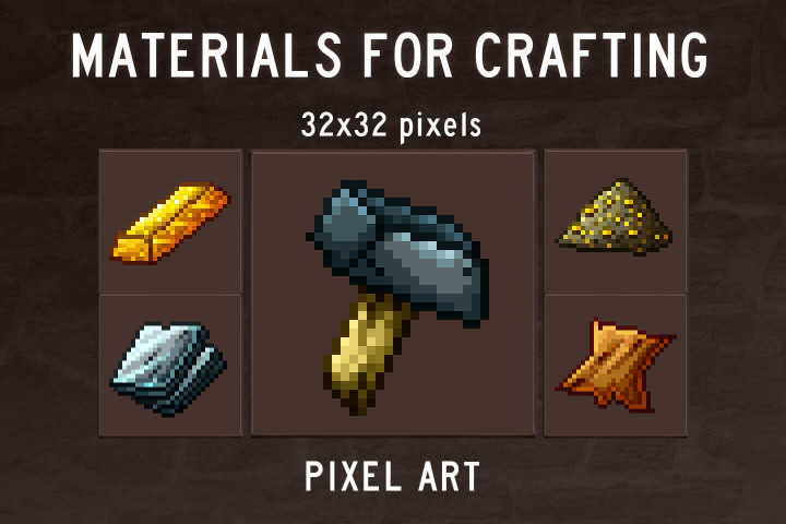 Pirate 32x32 Icons Pixel Art Download - CraftPix.net