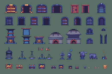 Medieval Pixel Art Tileset - CraftPix.net