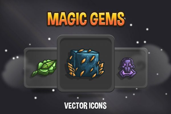 RPG Gems Vector Icons - CraftPix.net