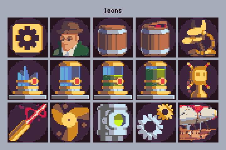 Steampunk Game Assets Pack Pixel Art - CraftPix.net