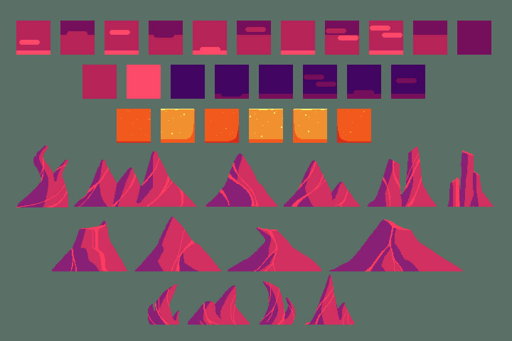 Volcano Pixel Art Environment Assets Pack - CraftPix.net