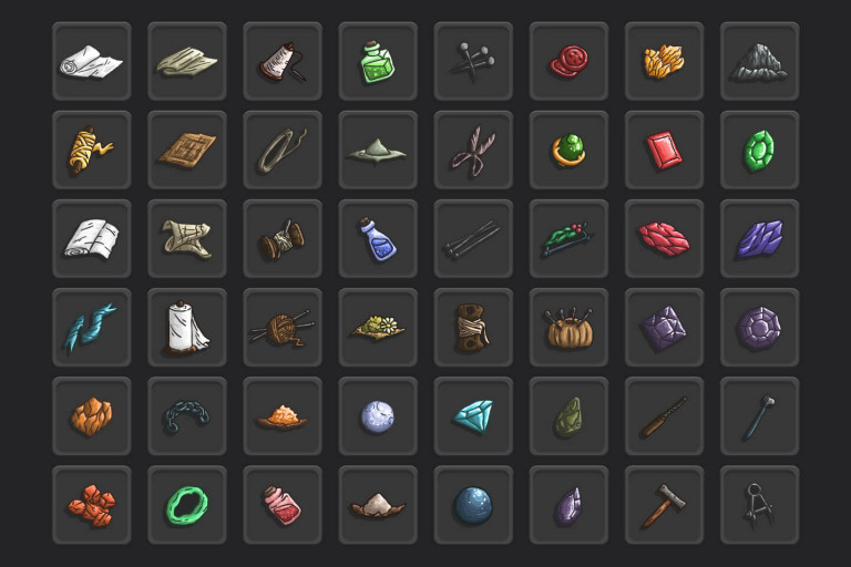 Crafting Material Vector Icons - CraftPix.net