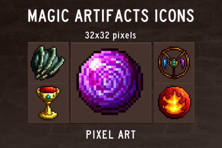Pirate 32x32 Icons Pixel Art Download - CraftPix.net