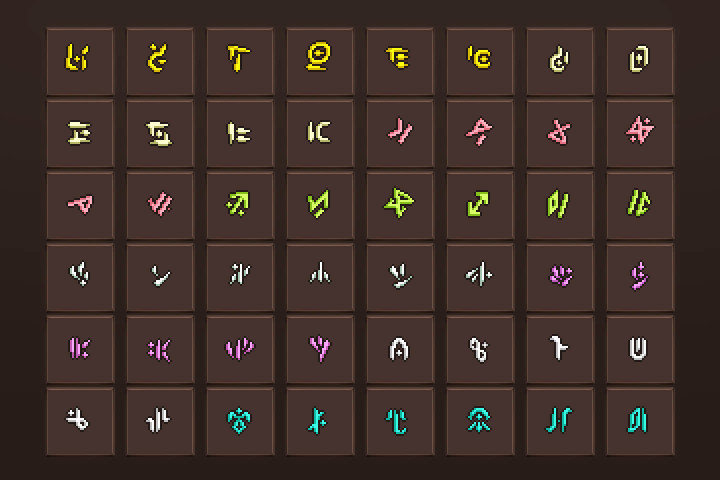 Magic Runes Pixel Art Icon Pack - CraftPix.net
