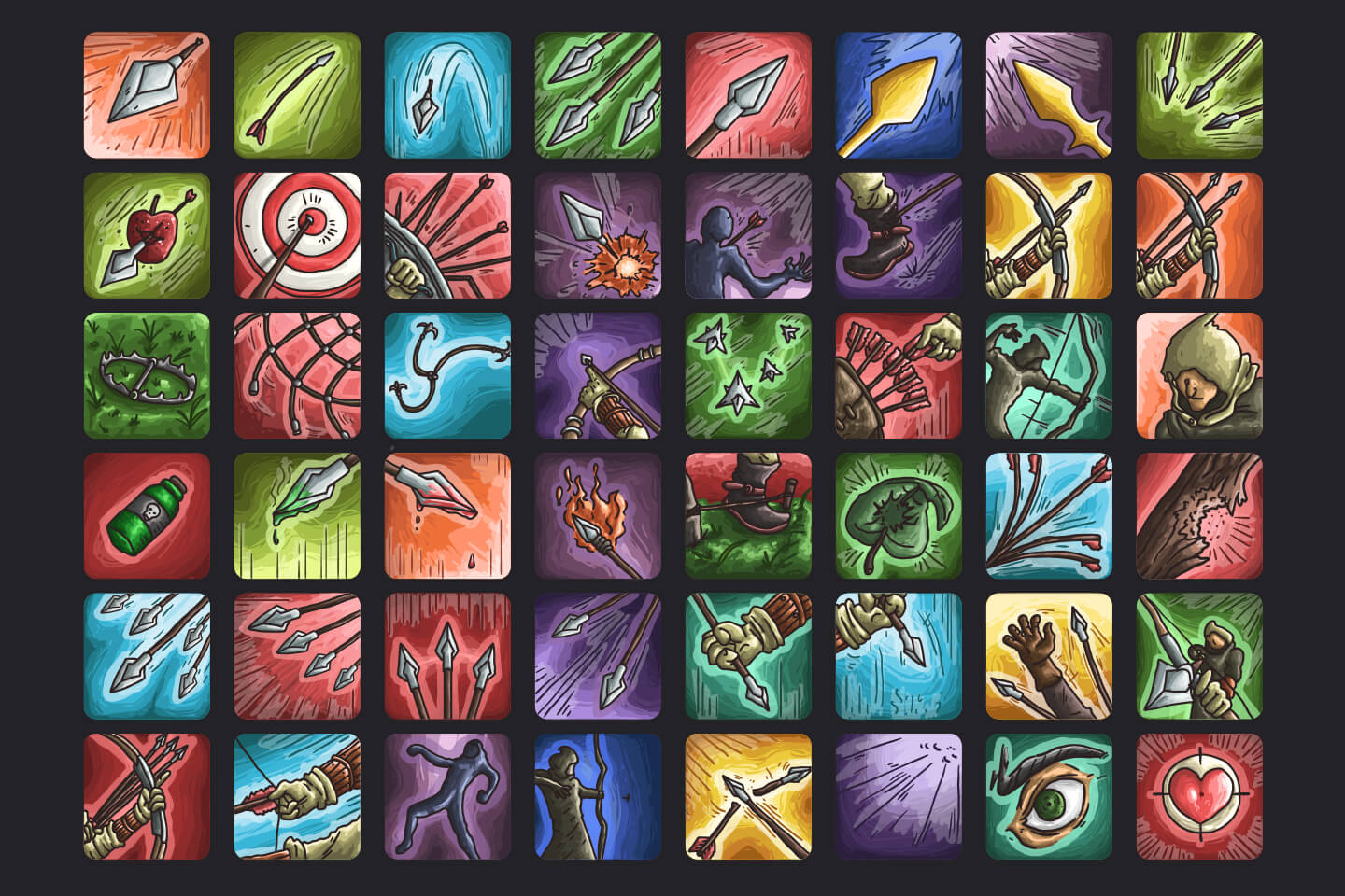 Archer Skills Icon Pack - CraftPix.net