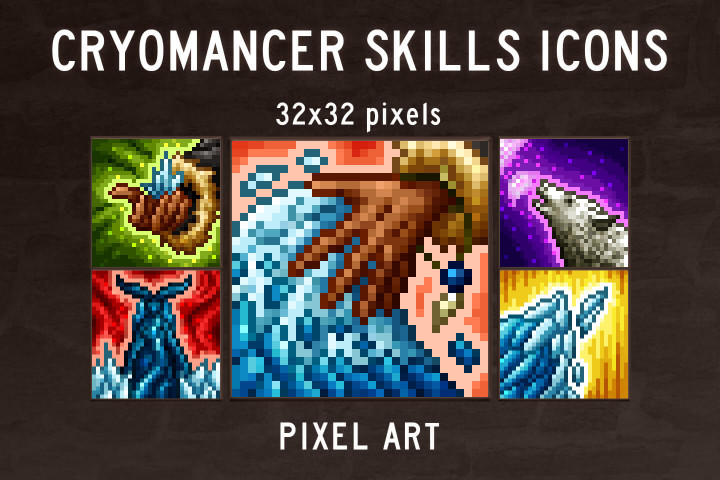 Priest Skill Pixel Art Icons Download Pack - CraftPix.net