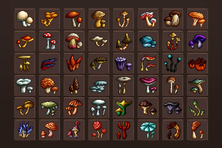 Mushroom Pixel Art Game Icons - CraftPix.net Mushroom Pixel Art Game Icons - CraftPix.net