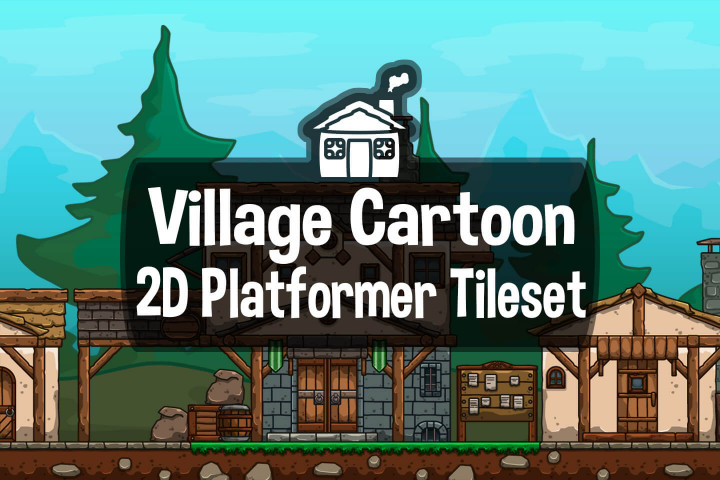Vector Cartoon Platformer Tilesets Download - CraftPix.net