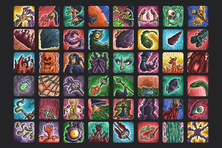 Warlock Skills Game Icons - CraftPix.net