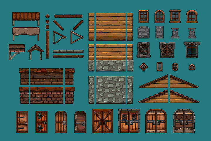 Free Market Cartoon 2D Game Tileset - CraftPix.net