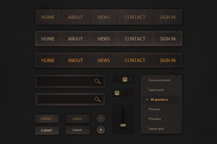 Grunge User Interface - CraftPix.net