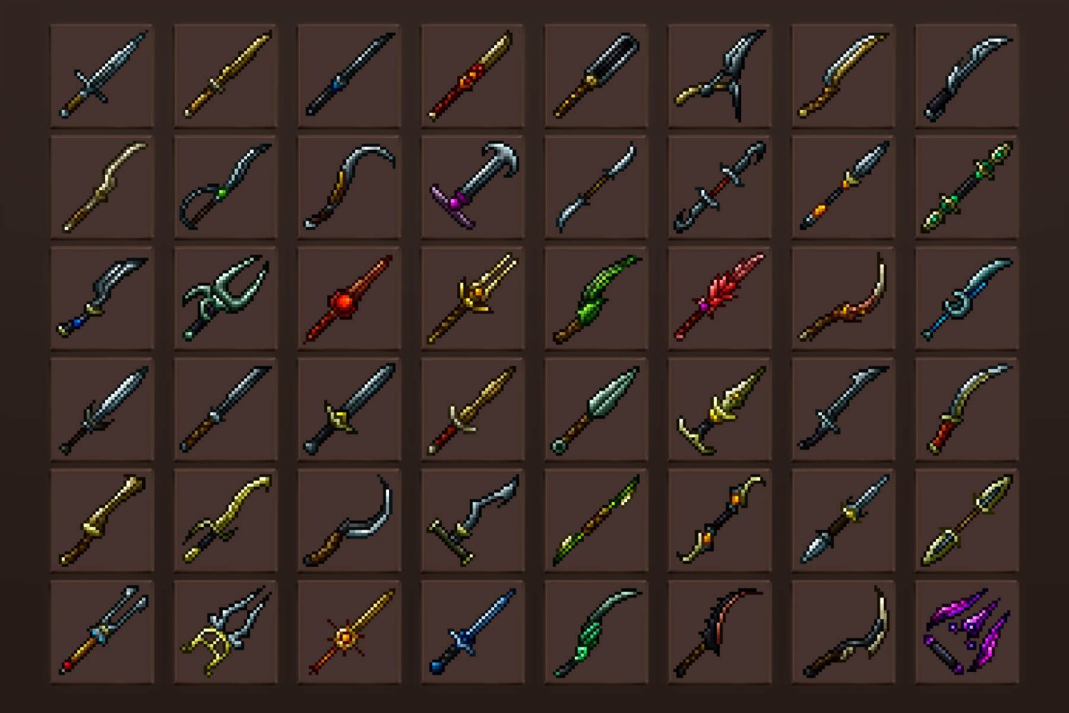 Dagger Icons Pixel Art Download - CraftPix.net