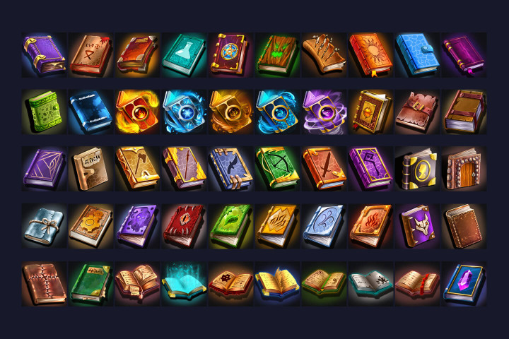 Free 50 RPG Book Icons Download - CraftPix.net