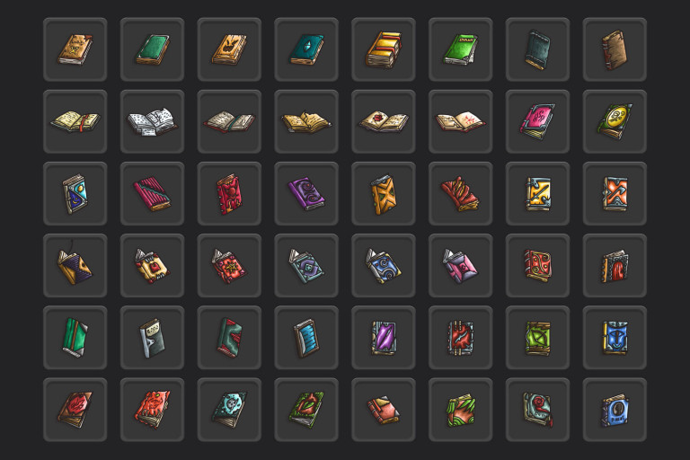 Magic Book Vector Game Icons - CraftPix.net