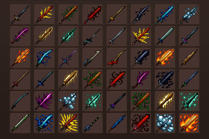 Pixel Sword Sprite