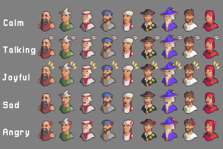 Villager Portrait Pixel Art Assets Download - CraftPix.net