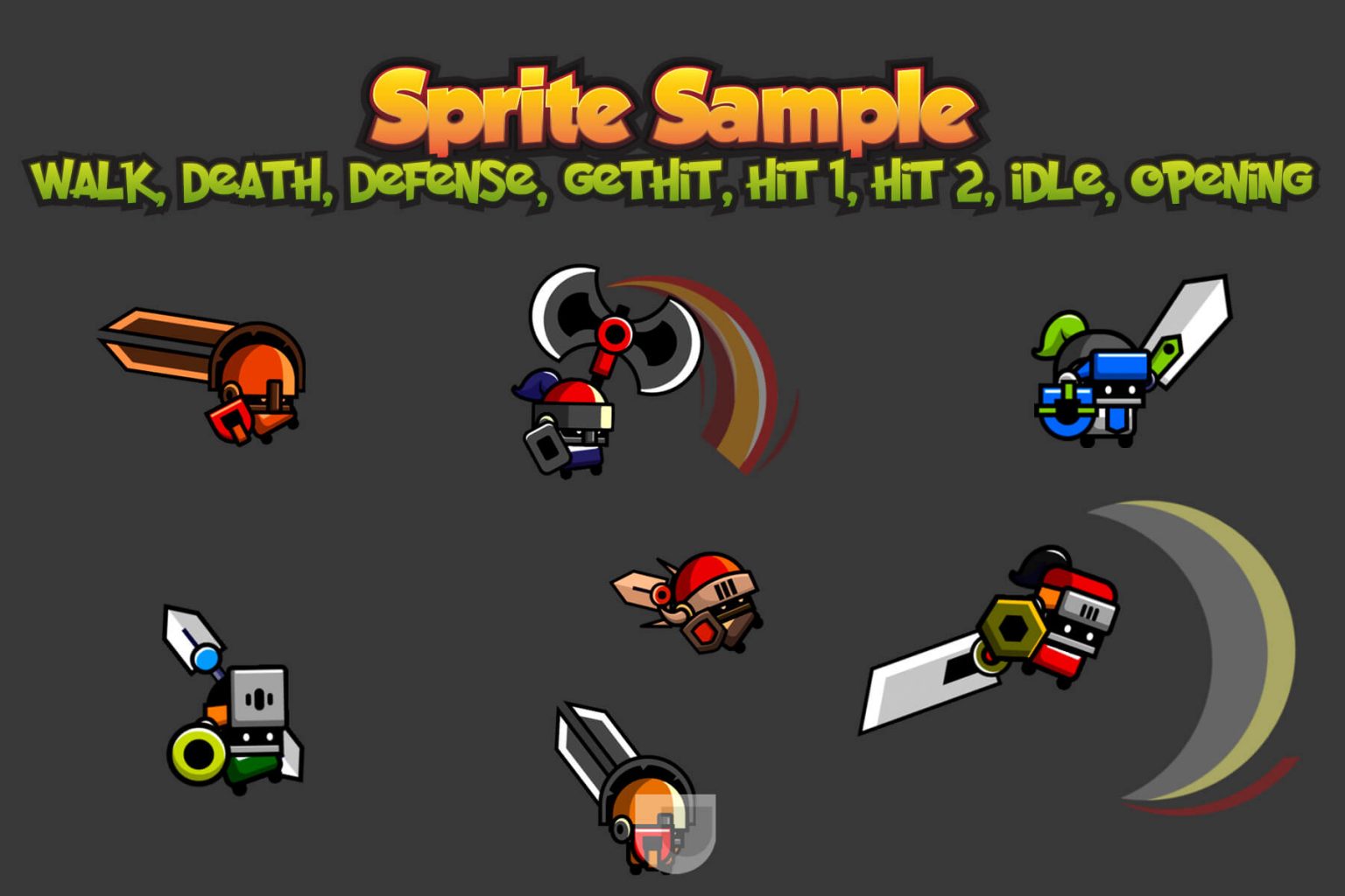 6 Mini Knight Characters Download - CraftPix.net