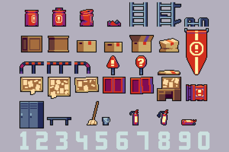 Free Industrial Zone Tileset Pixel Art Download - CraftPix.net