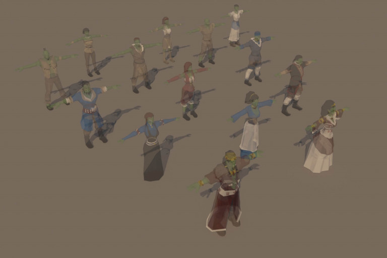 Orc 3D Low Poly Models Pack Download - CraftPix.net