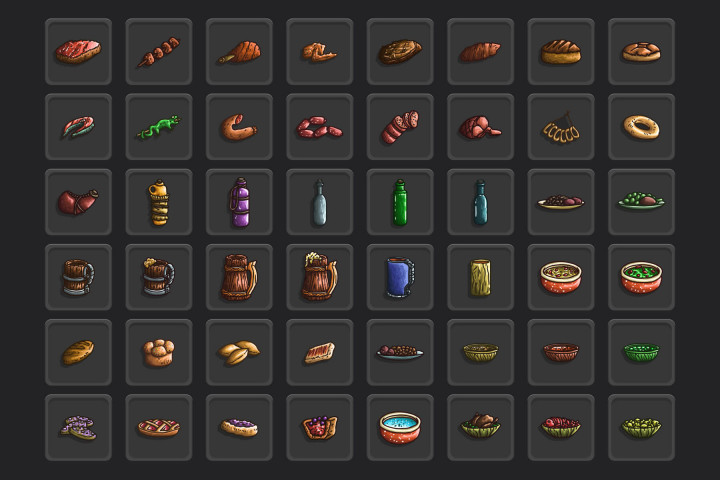 48 Food Game Icons Download - CraftPix.net
