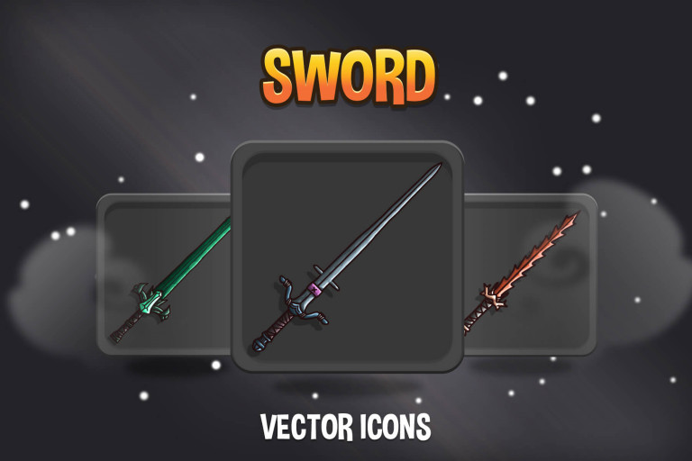 48 Sword RPG Icons Download - CraftPix.net