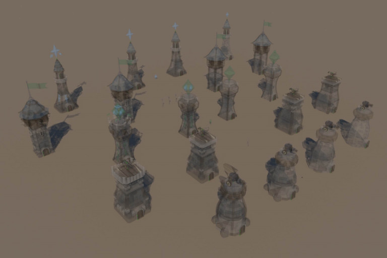 Defense Tower 3D Low Poly Assets Download - CraftPix.net