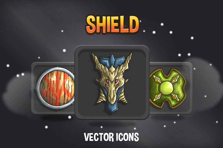 48 Shield RPG Icons Download - CraftPix.net