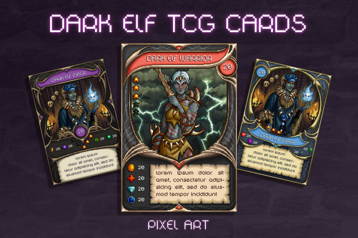 Free NPC Quest TCG Cards Pixel Art Download - CraftPix.net