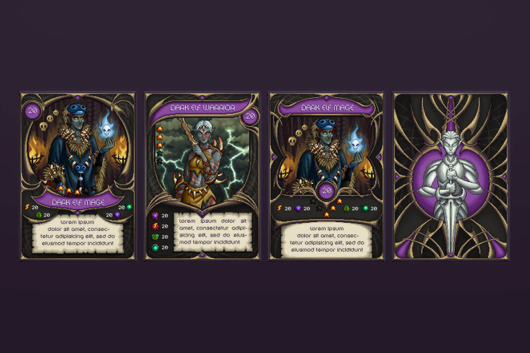 Fantasy TCG Cards Pixel Art Download - CraftPix.net