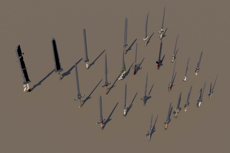 Free Sword 3D Low Poly Models Download - CraftPix.net