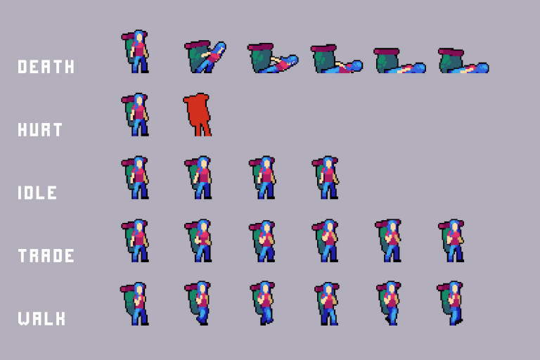 Trader Cyberpunk Pixel Art Pack Download - CraftPix.net