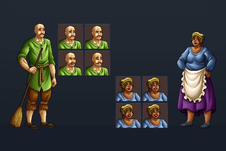 Civilian Characters Pixel Art Assets Pack - CraftPix.net